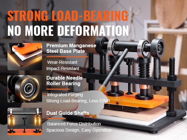 VEVOR Leather Cutting Machine, 10.2 x 5.9 in Embossing Plate Manual Die ...