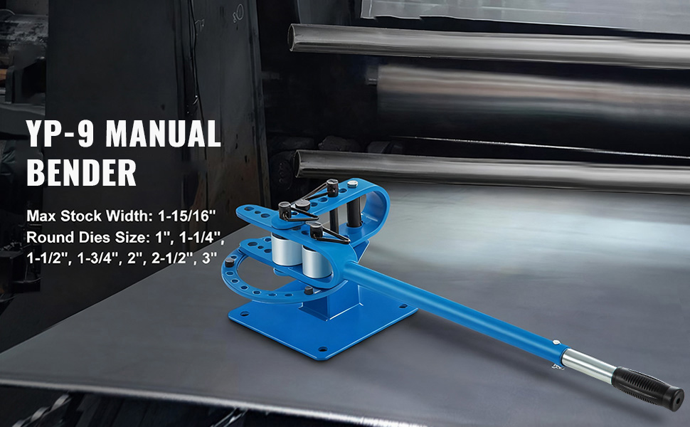 Mophorn YP-9 Manual Bench Top Pipe Bender, 7 Dies for 1-3 Inch Tubes ...