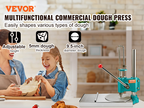 VEVOR Manual Pizza Dough Press Machine, 9.5inch/24cm Household Pizza ...