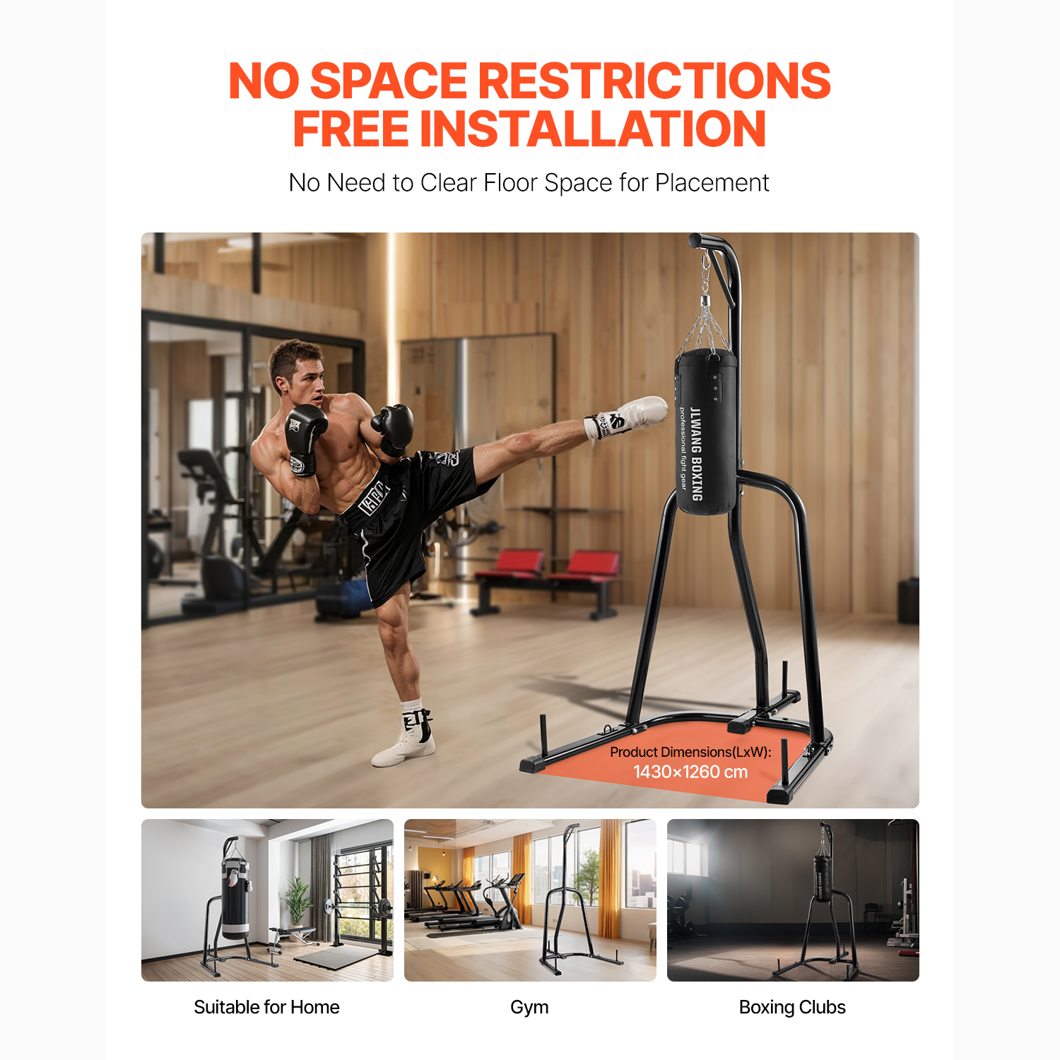 Mophorn Punching Bag Stand, Steel Heavy Duty Workout Equipment, Boxing ...