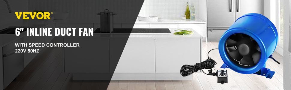 6" Inline Duct Fan W/speed Controller Exhaust Blower Heavy Duty ...