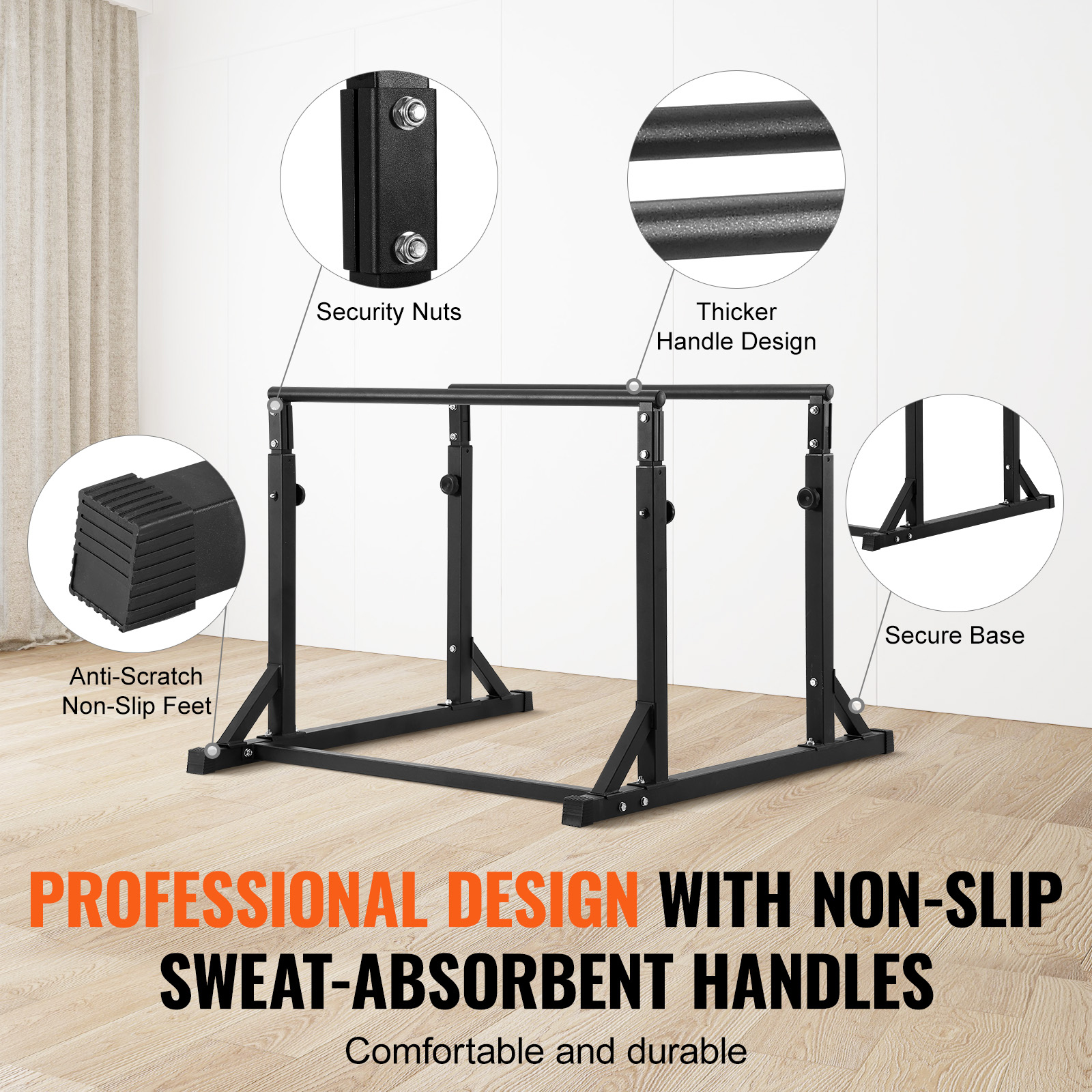 Uimoso Dip Bar Dip Stand Station 800/500/440 lbs Adjustable Height for ...