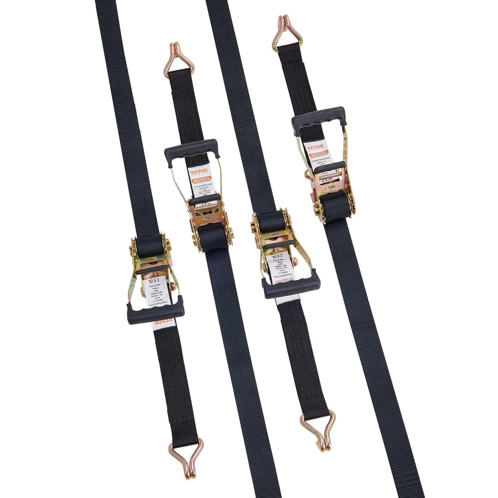 VEVOR Ratchet Straps Tie Down Strap 2"x 8' ,15',27',30' w/J Hook/S Hook/E-Track | eBay