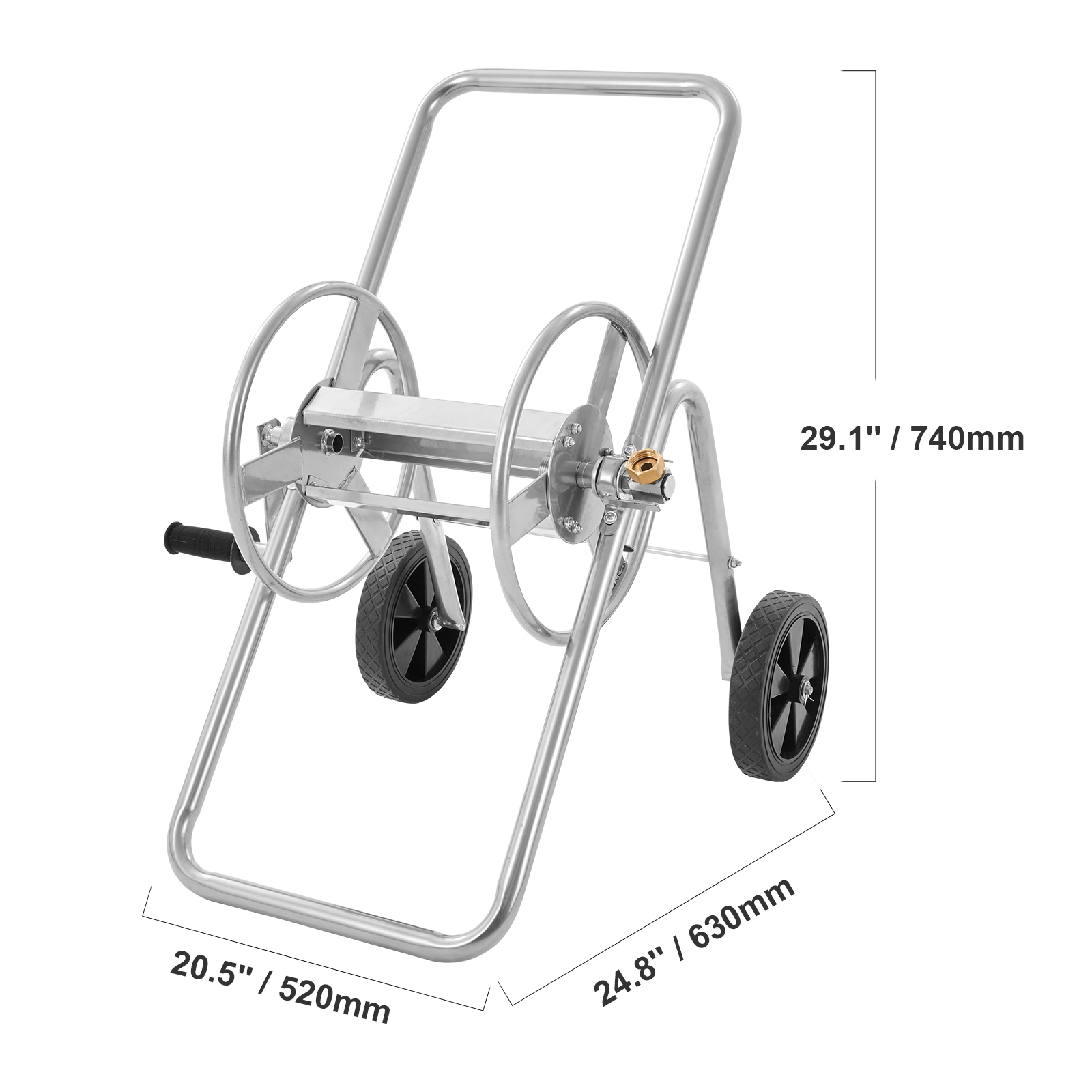 Mophorn Hose Reel Cart, Hold Up to 175 ft of 5/8’’ Hose (Hose Not ...