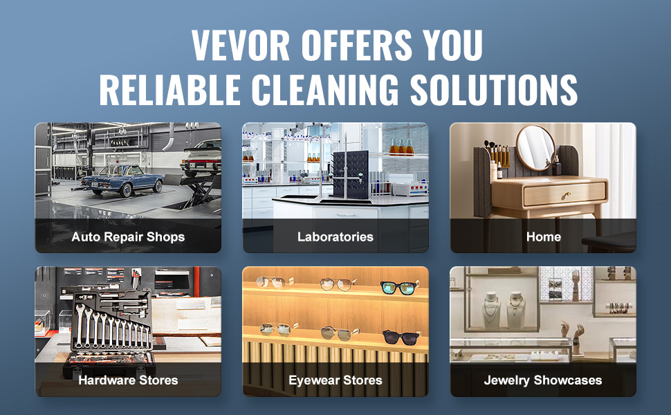 VEVOR 6L Sonic Cleaner, 110W Digital Ultrasonic Cleaning Machine with ...