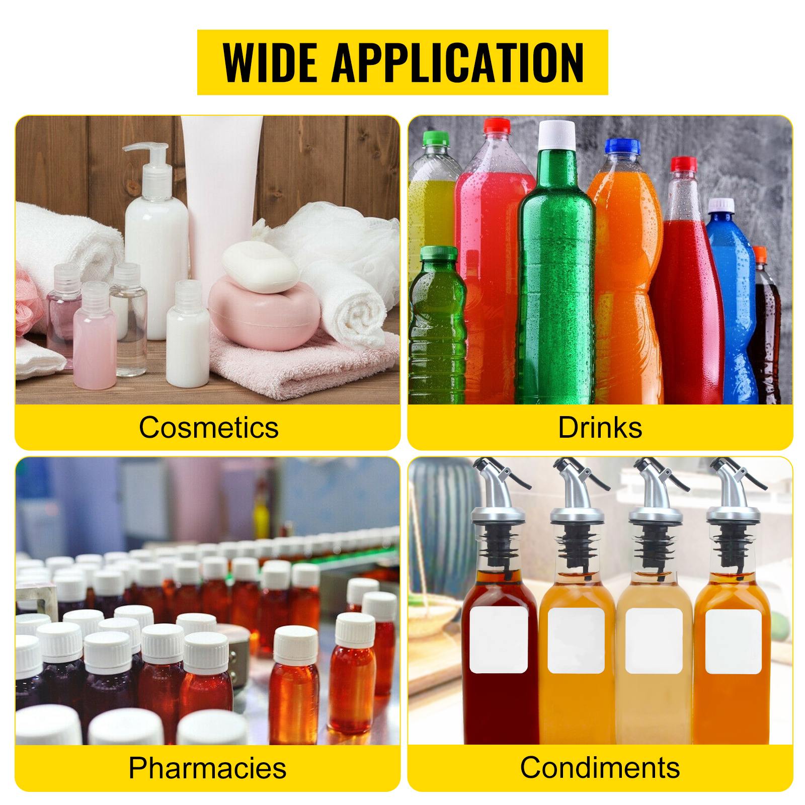 VEVOR A02 Pneumatic Paste Liquid Filling Machine, 5-50ml Bottle Filler ...