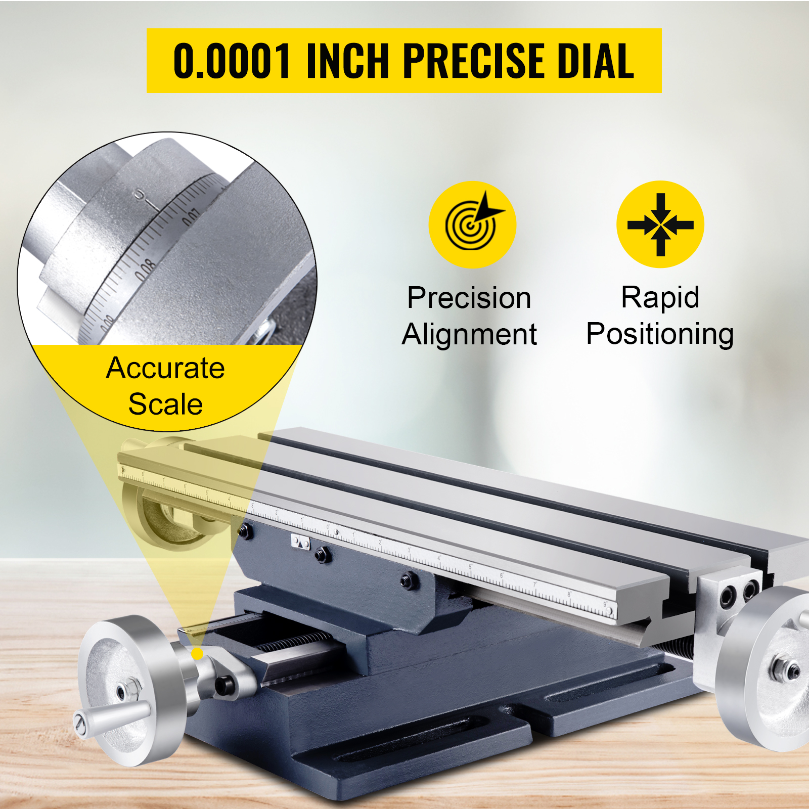 Vevor Cross Milling Work Slide Table Bench Drilling Milling Machine 6"x ...