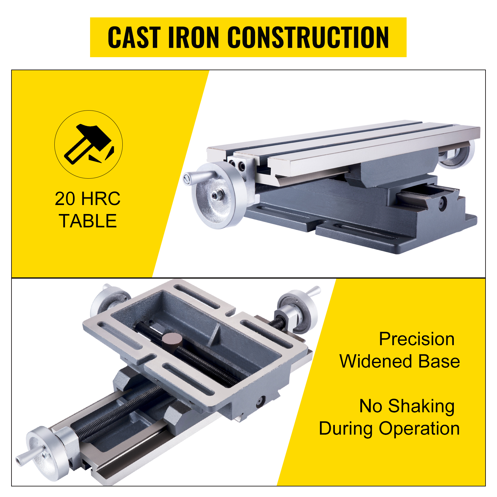 Vevor Cross Milling Work Slide Table Bench Drilling Milling Machine 6"x ...