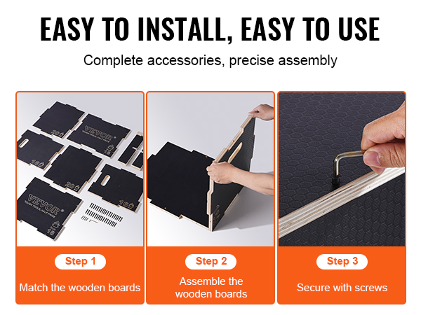 VEVOR 3 in 1 Plyometric Jump Box, 20/18/16 Inch Wooden Plyo Box ...