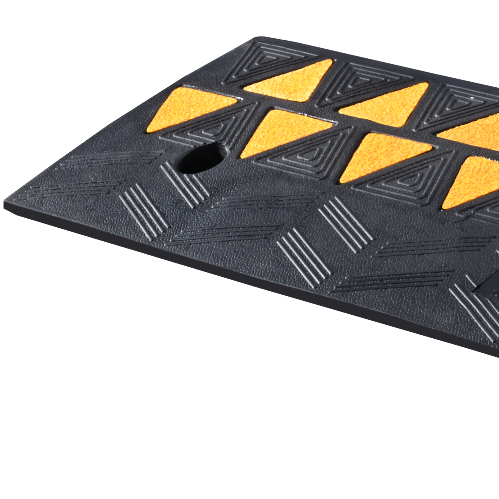 VEVOR Rubber Curb Ramp 3.7" Rise Height Sidewalk Curb Ramp, 10" Width ...