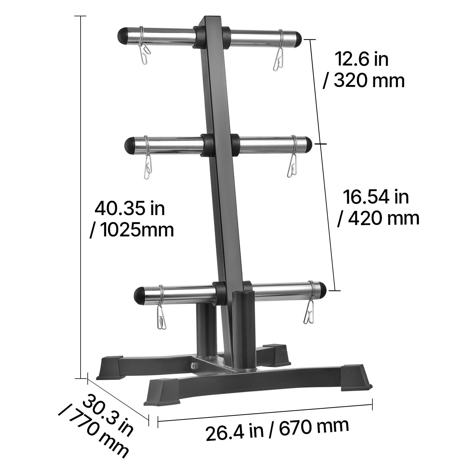 Uimoso Weight Plate Rack Weight Plate Tree Gym Barbell Storage Stand ...