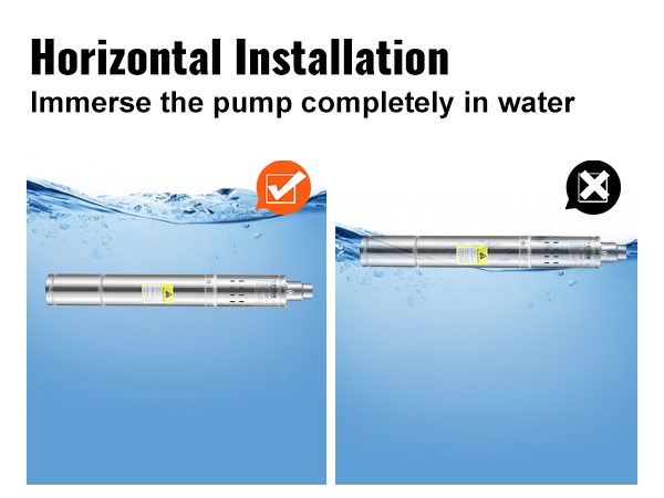 VEVOR 550W pompa głębinowa pompa do rur pompa do studni pompa do piasku ...