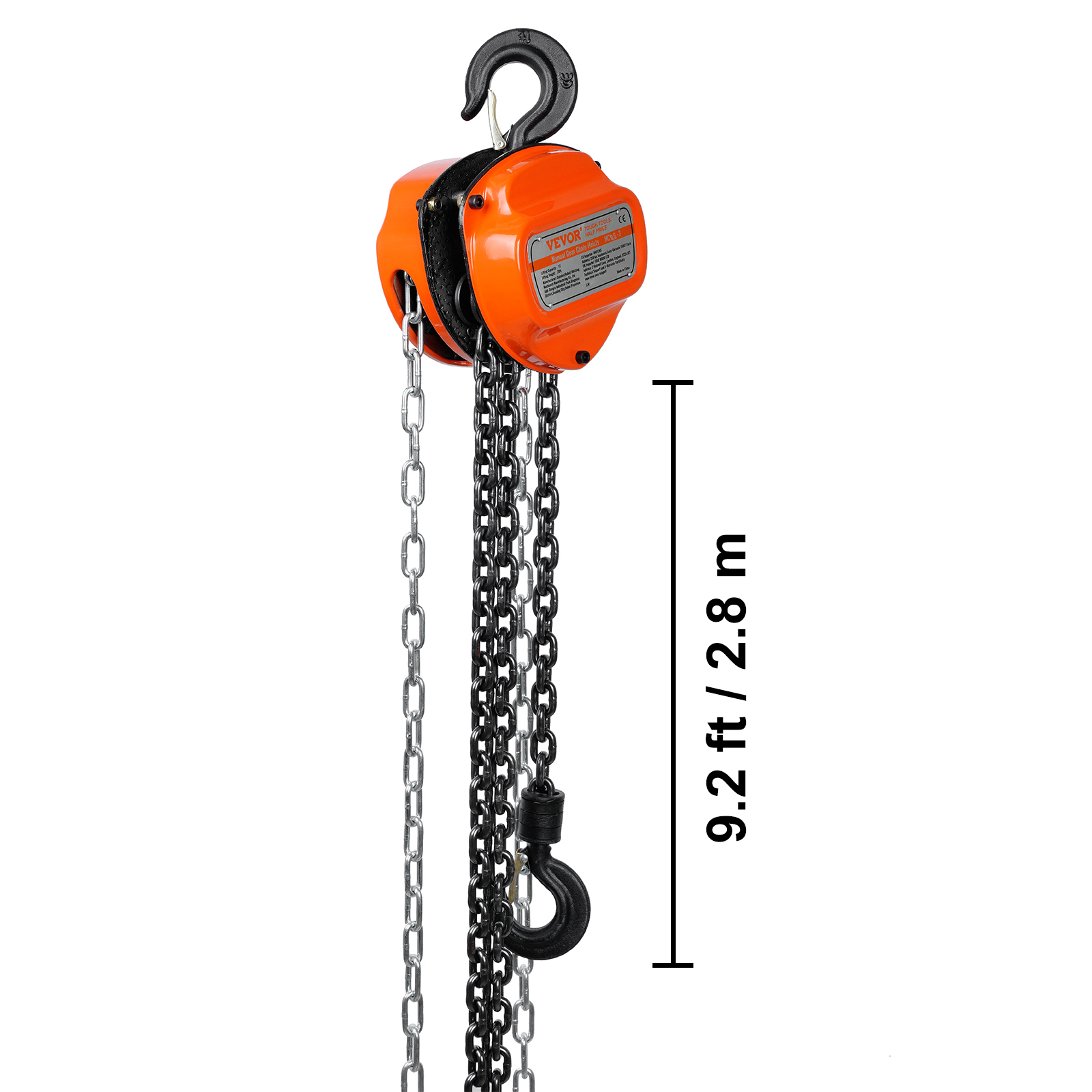 VEVOR Palan a Chaine Manuel 0,5 T Palan a Chaine avec Crochet 360° a ...