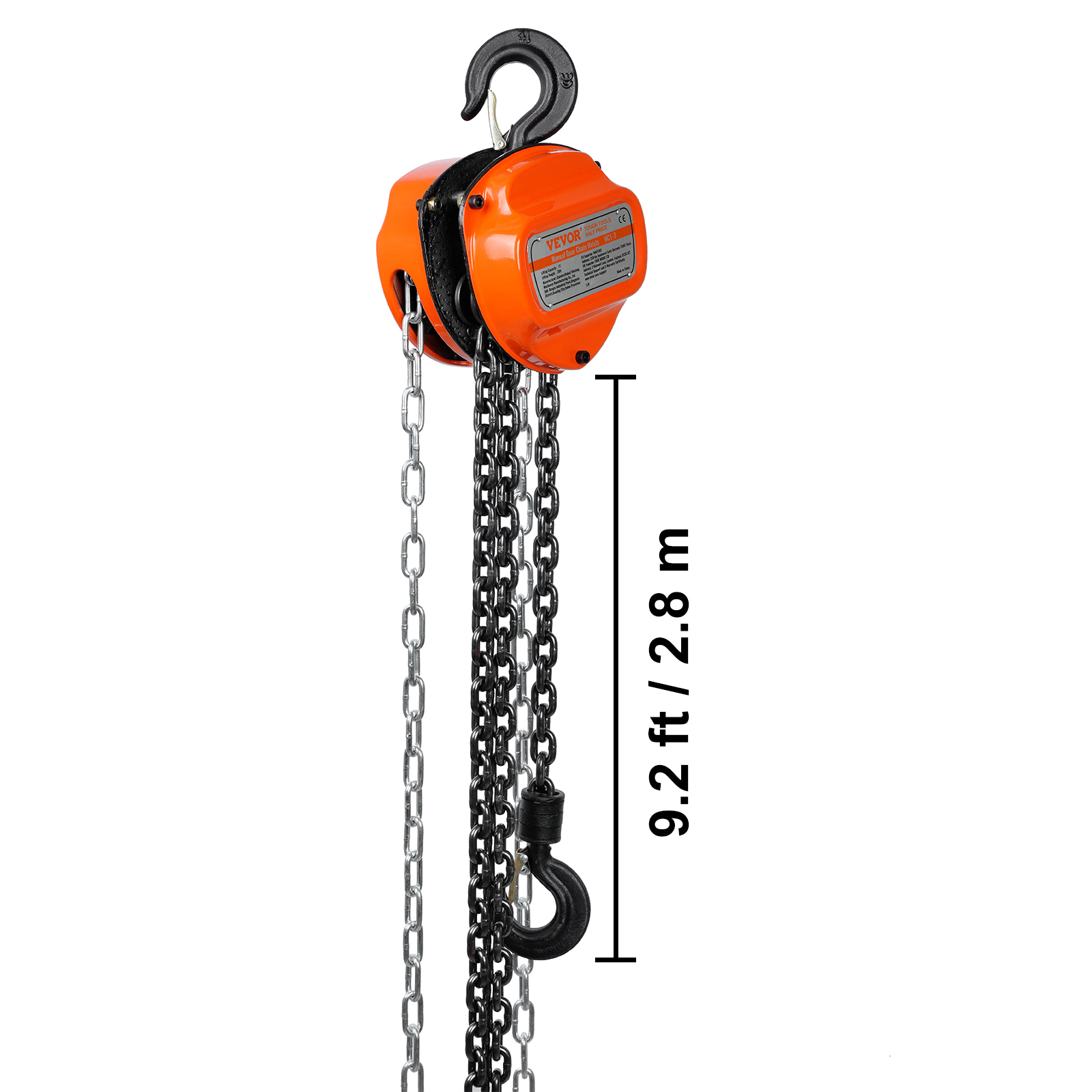 Mophorn Manual Chain Hoist, 1 Ton (2200 lbs) Capacity, 10 FT Come Along ...