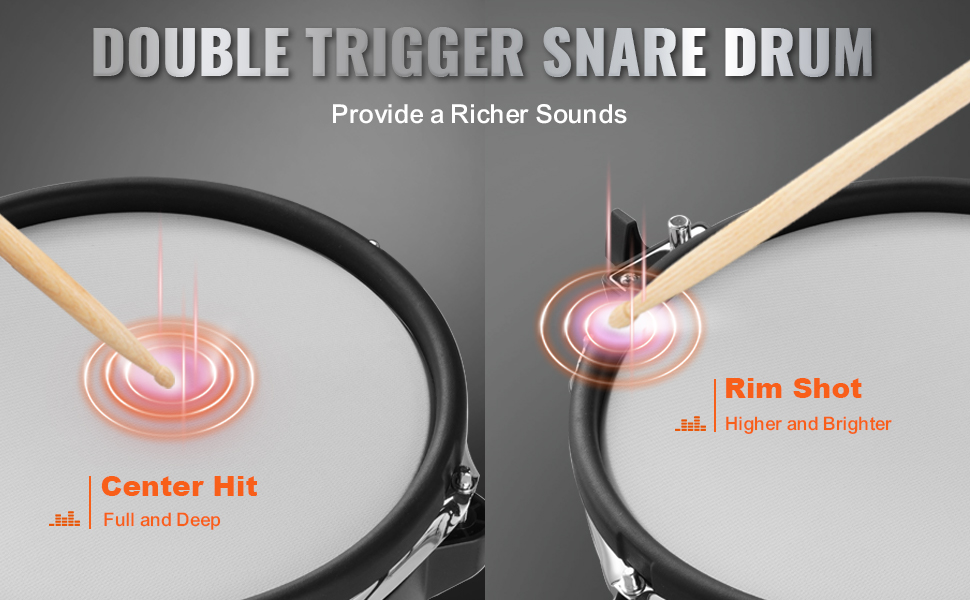 VEVOR Electric Drum Set Electronic Drum Kit 480 Sounds for Beginners ...