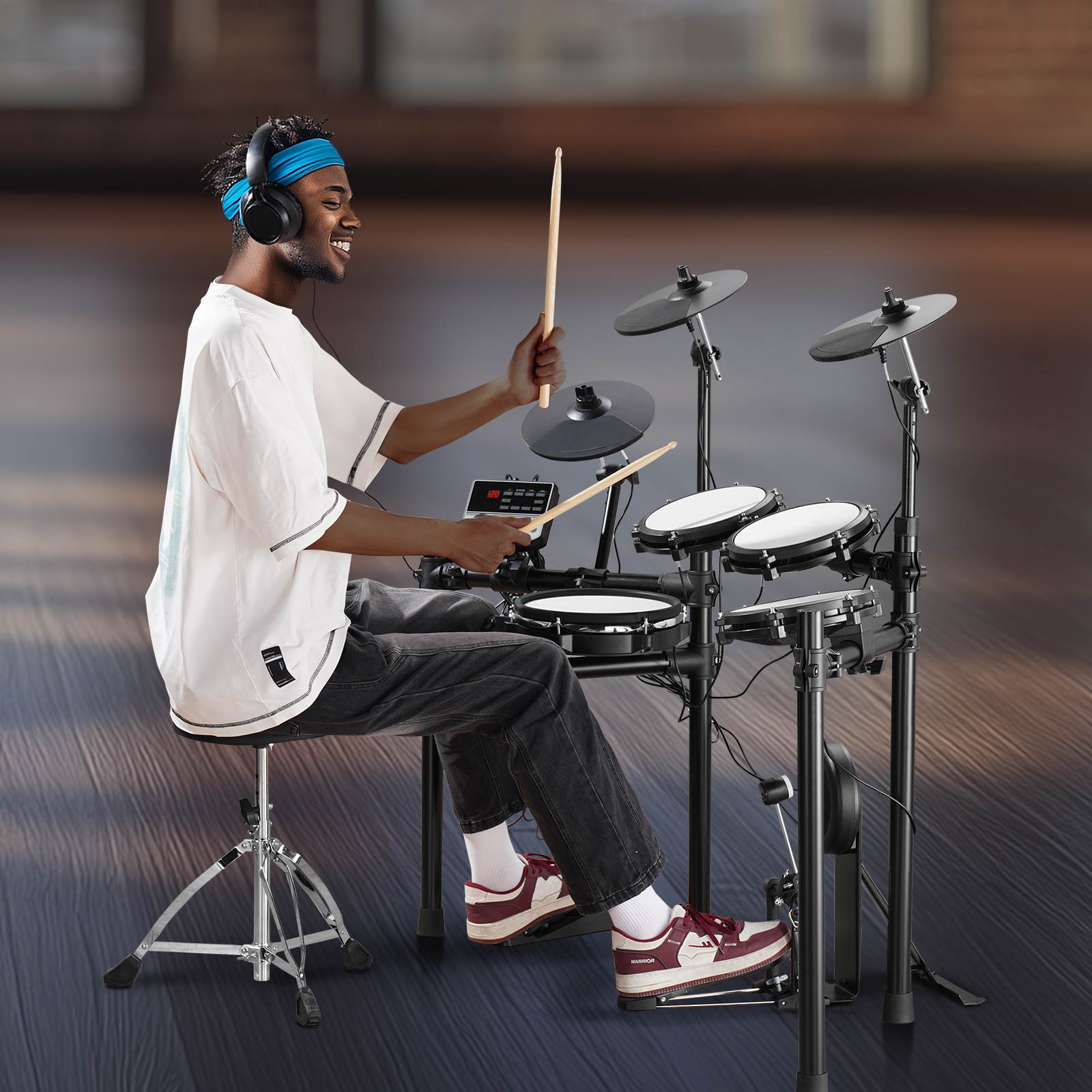 Electric Drum Set Electronic Drum Kit 480/150 Sounds for Beginners ...