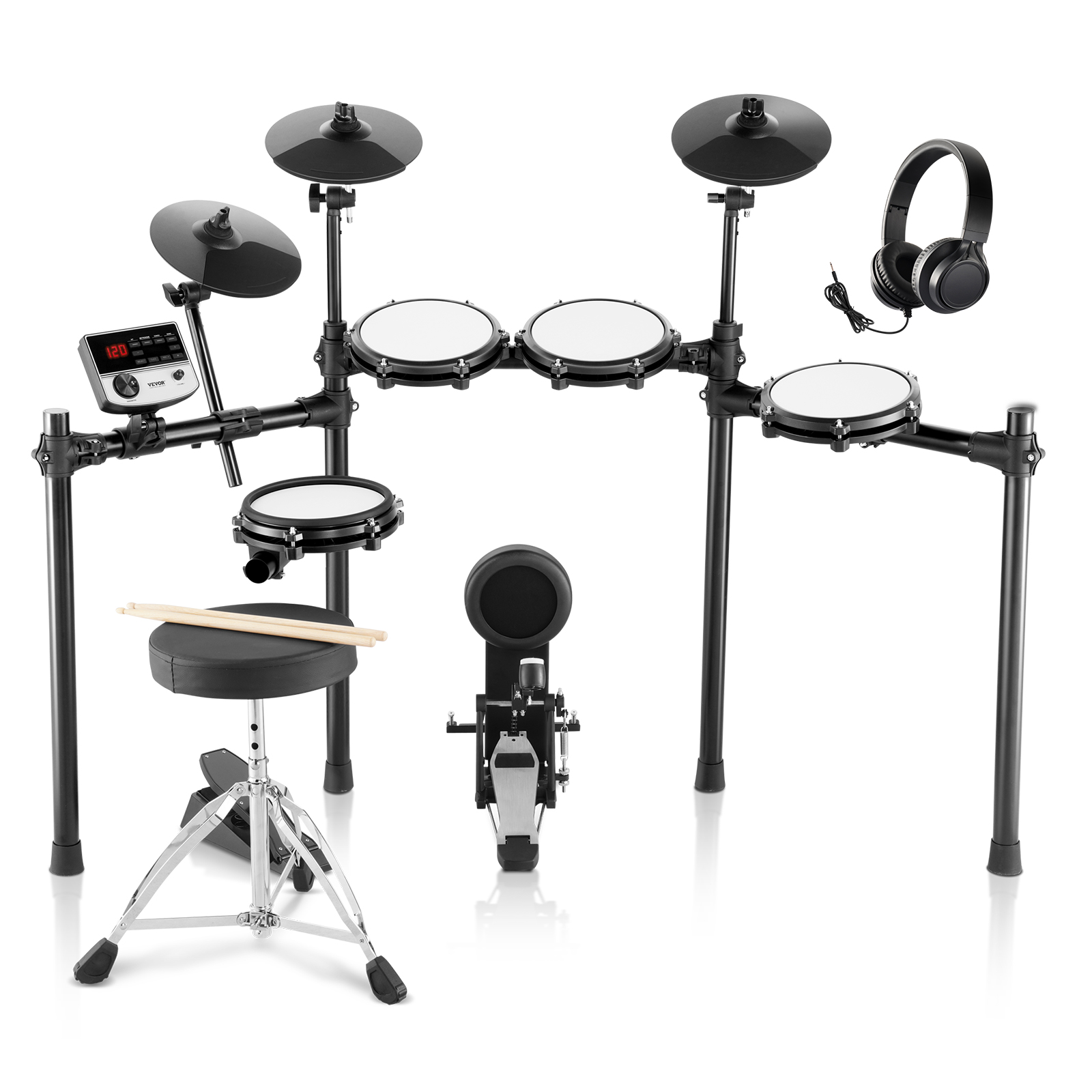 Electric Drum Set Electronic Drum Kit 480/150 Sounds for Beginners ...