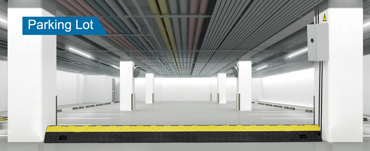 VEVOR 5 PCs Cable Protector Ramp, 2 Channel, 22000 lbs/axle Capacity ...