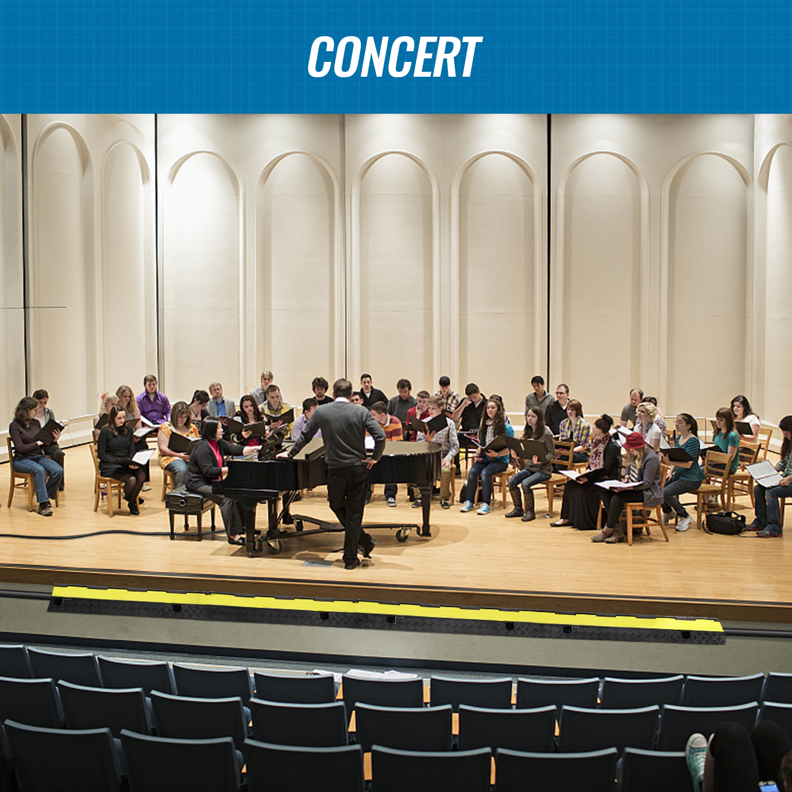 VEVOR 3 Pack Rubber Cable Protector Ramp, 2 Channel, 12000 lbs/axle ...