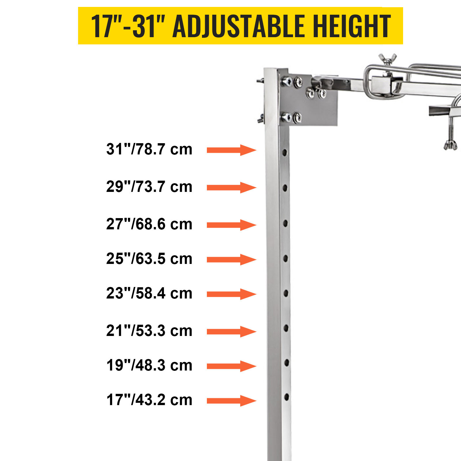 Outdoors Stainless Steel 125 lb Capacity Dual Post Campfire Rotisserie ...