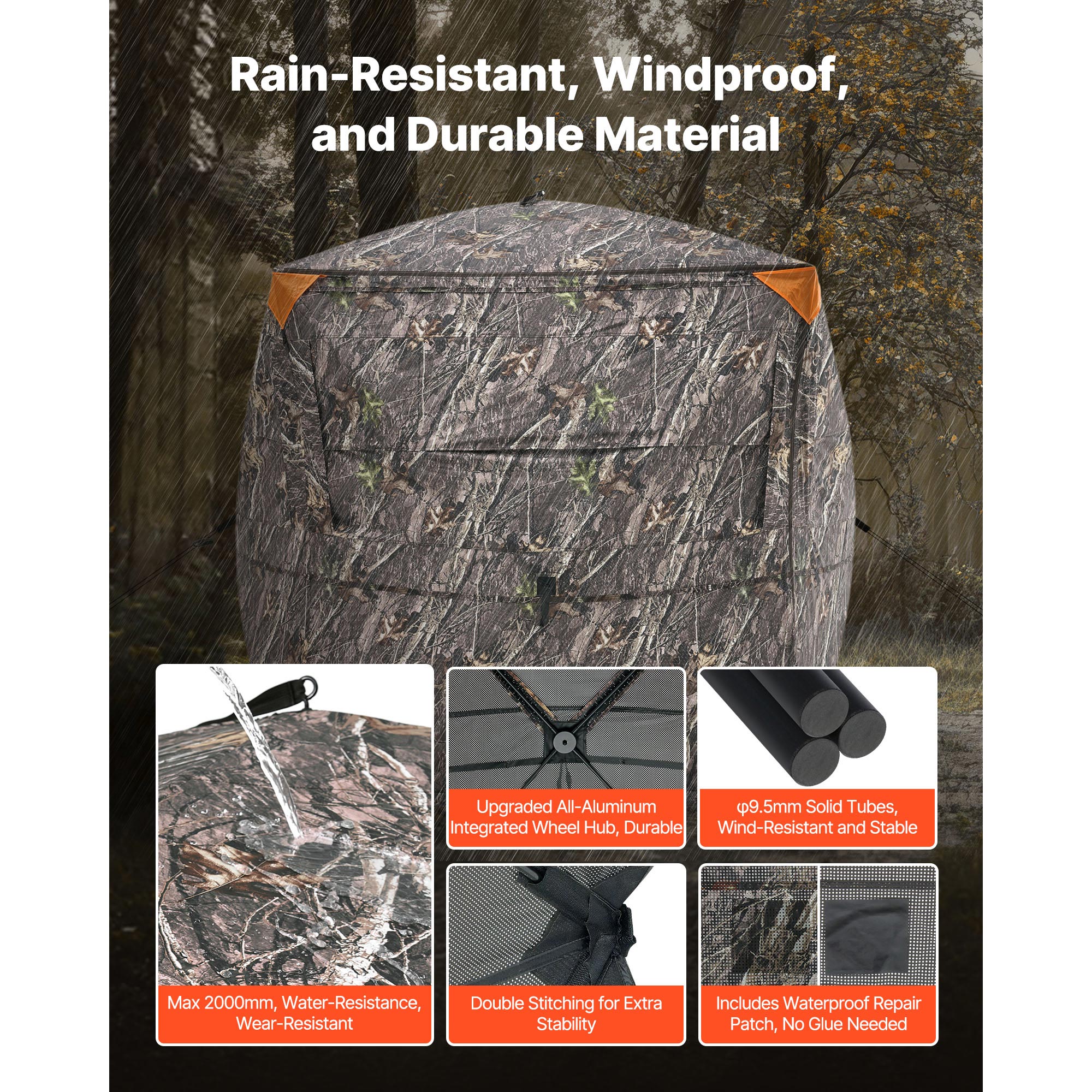 Uimoso Portable Hunting Blind for 1-7 People with Carry Bag for Deer ...