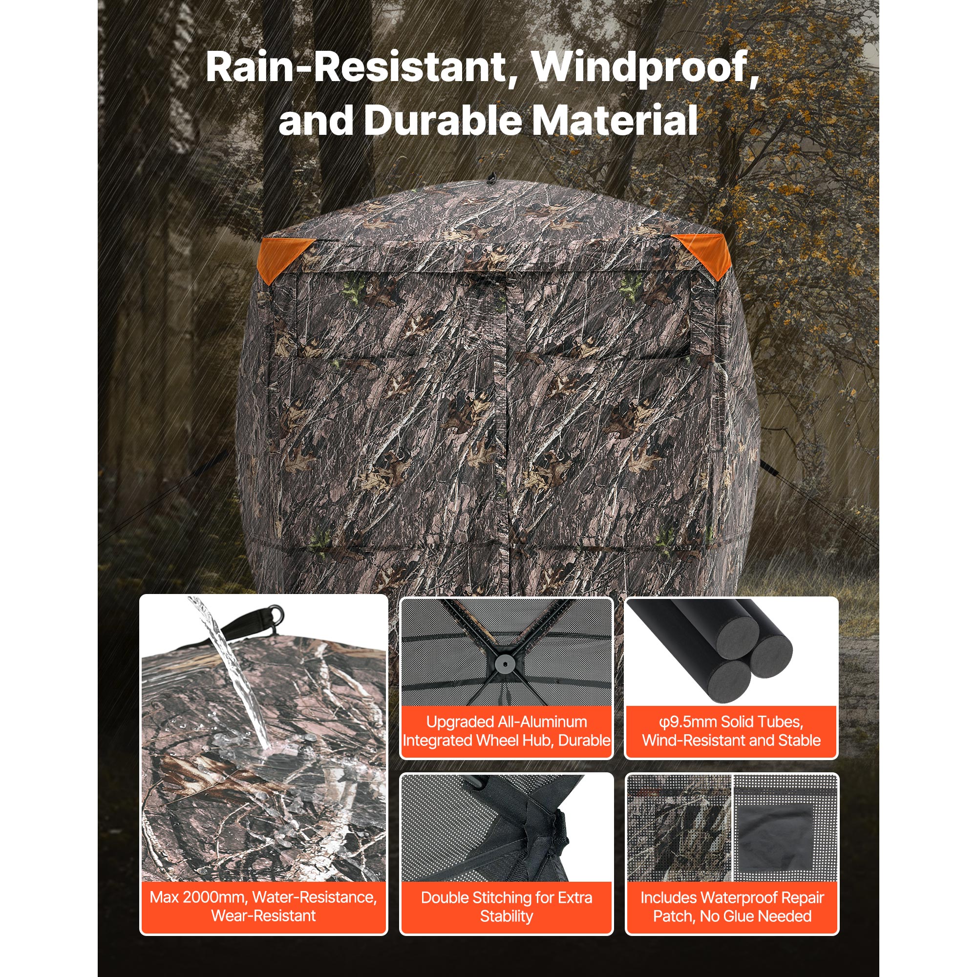 Uimoso Portable Hunting Blind for 1-7 People with Carry Bag for Deer ...