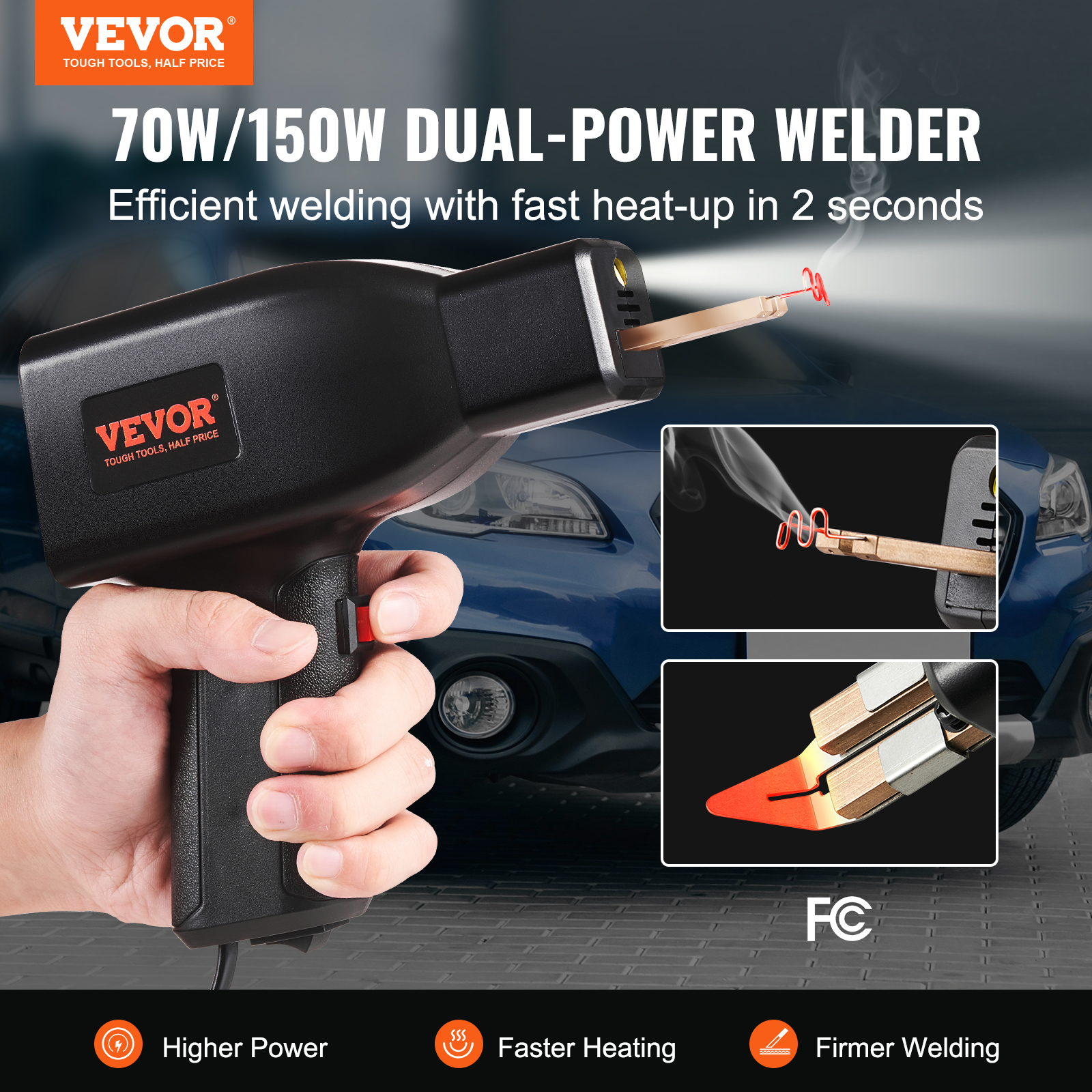 VEVOR Plastic Welding Kit 100W Plastic Welder Soldering Iron Gun for ...