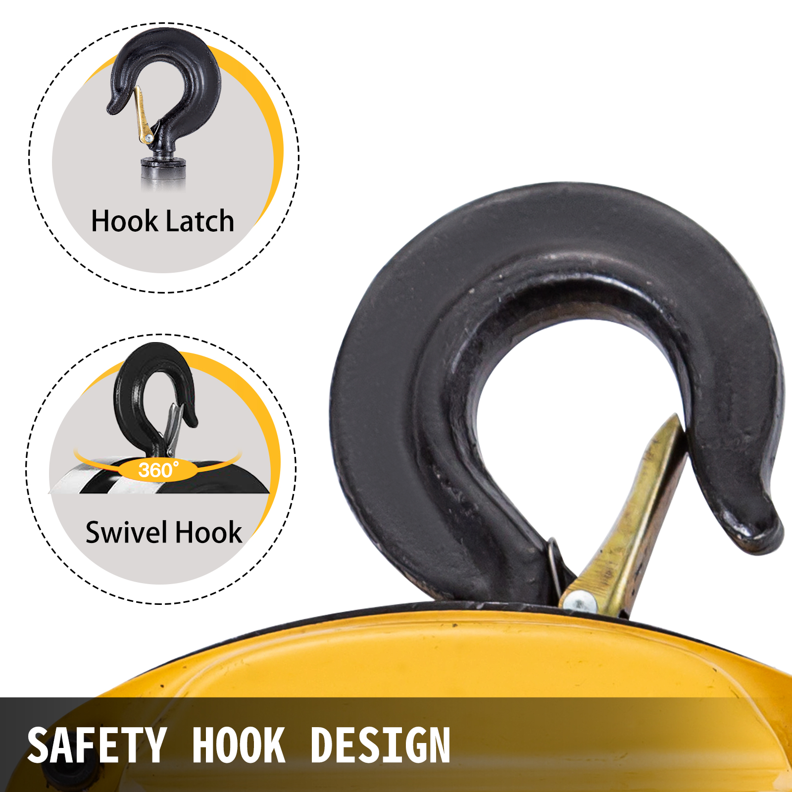 Chain Hoist Chain Block Hoist 2200lbs/1ton Manual Chain Block w/ 26ft ...