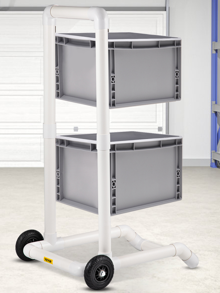 VEVOR Recycling Cart Plastic Recycle Cart 22x15 In for Recycle Bins 2 ...