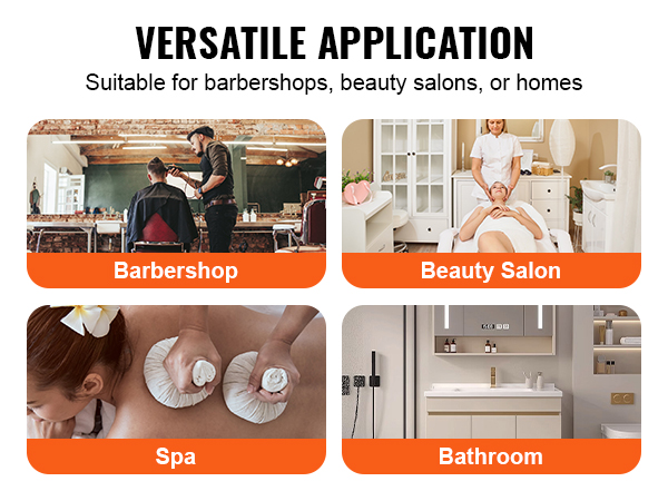 VEVOR Salon Workstation, Wall-Mounted Unit for Hair Professionals, Spa ...