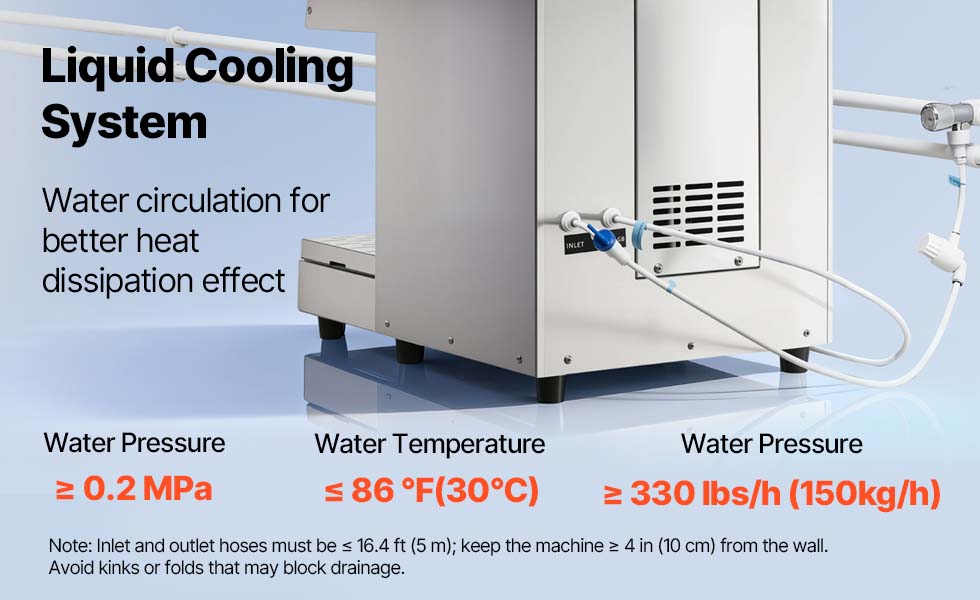 Commercial Snowflake Ice Machine 385LBS/24H Stainless Steel for Ice ...