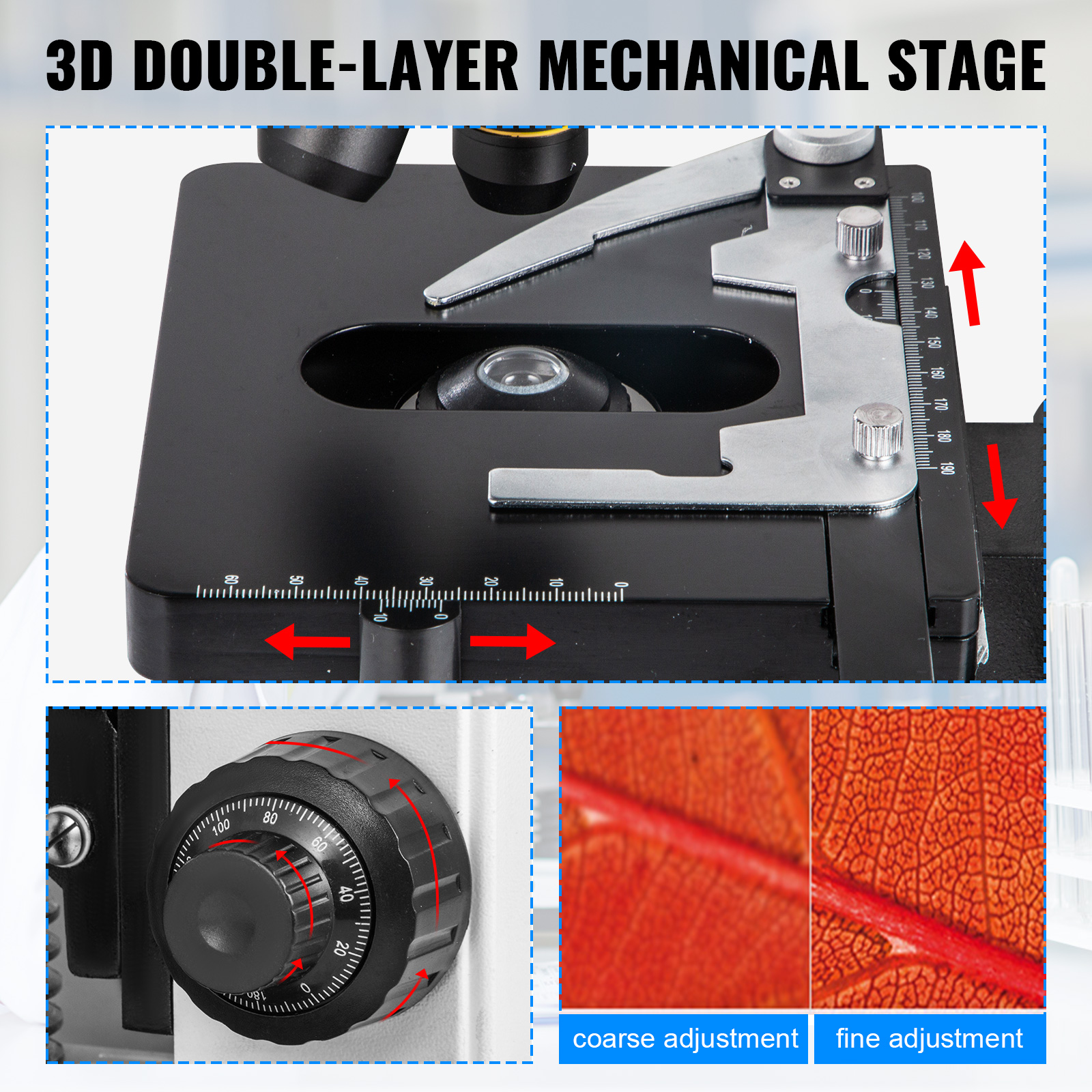 Vevor Binocular Compound Microscope Digital Compound Microscope 40x ...
