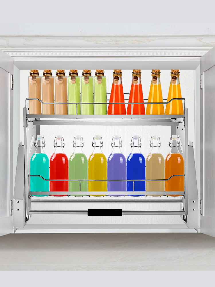 VEVOR Kitchen Pull Down Wall Cabinets 720mm Up and Down Lifting Basket ...