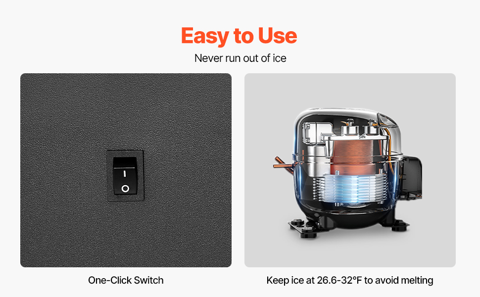 Undercounter Ice Maker 25 Lbs/Day Built-in Ice Maker Machine w ...