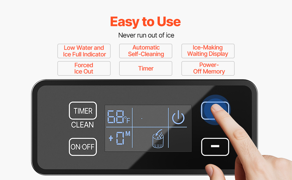 VEVOR Undercounter Ice Maker 80 Lbs/Day Built-in Ice Machine w ...