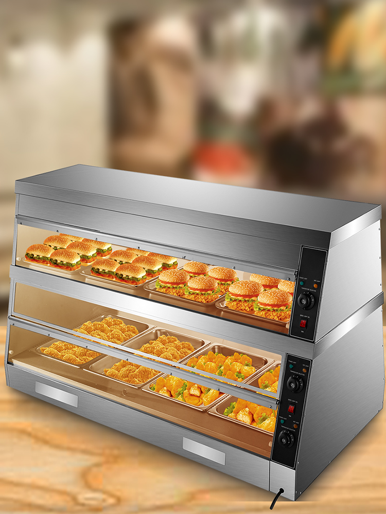 VEVOR Commercial Food Warmer Display Case Bain Marie 2-Tier Pizza ...
