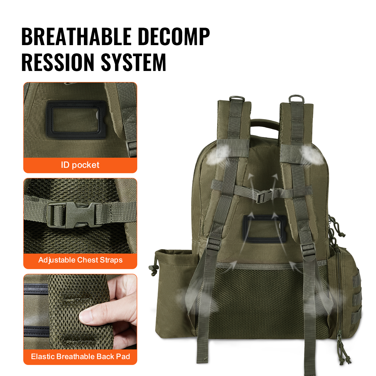 Uimoso Tactical Range Backpack for 6/2/4/3 Pistol Gun Backpack Green ...