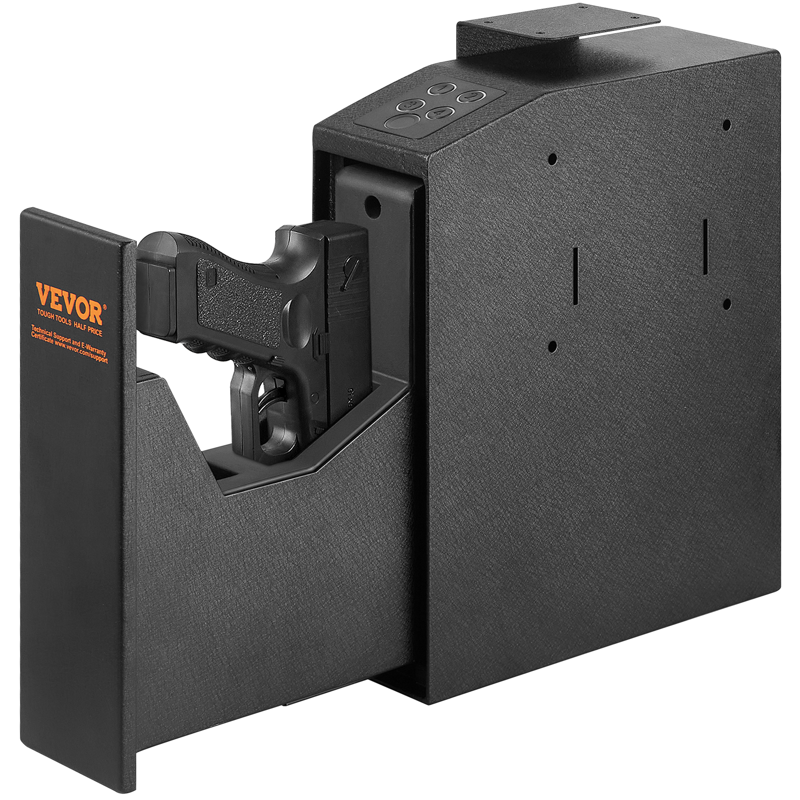 VEVOR Mounted Gun Safe for Pistols Biometric Gun Safe 3 Access Ways for ...