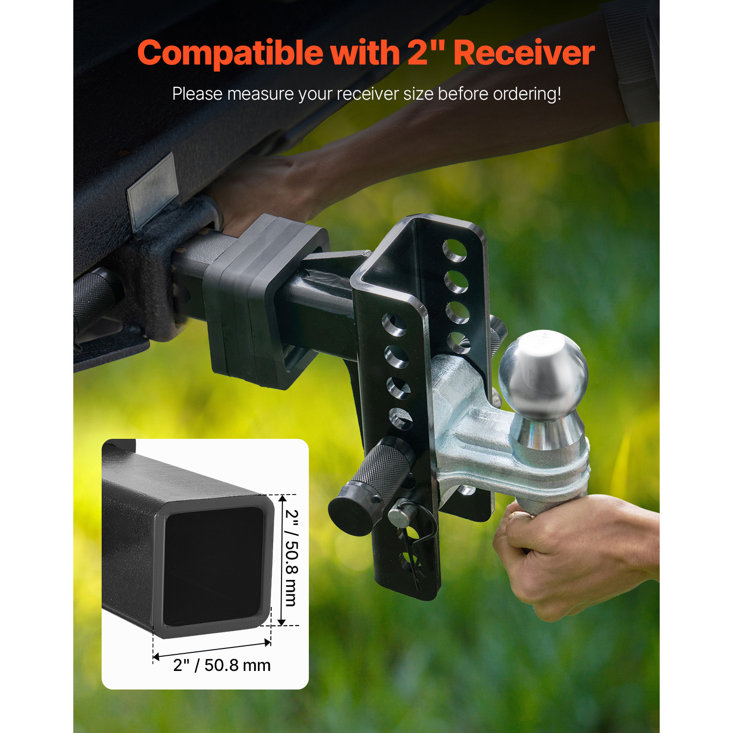 Mophorn Adjustable Trailer Hitch - Heavy Duty 6-Inch Drop, 21500 lbs ...