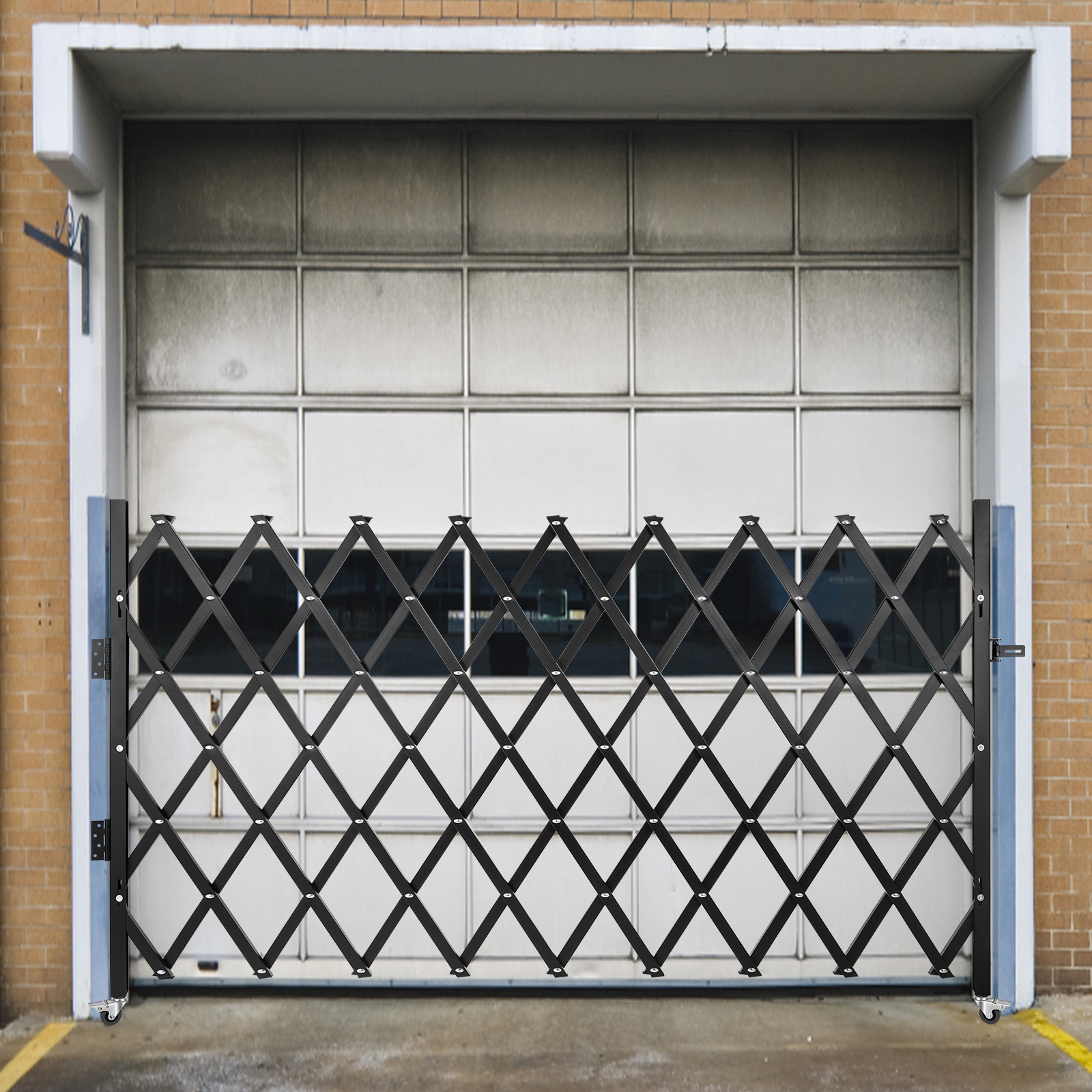 VEVOR Folding Security Door Gate Single 48"H x 37"/66"/71"W Double 6-1/ ...