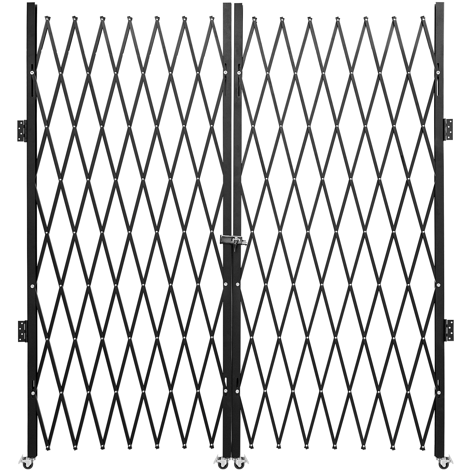 VEVOR Double Folding Security Gate 5 H X 10 W Folding Door Gate