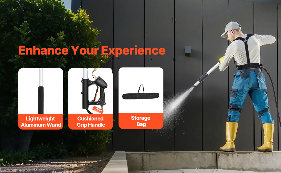 Pressure Washer Telescoping Wand 21 ft Brush Head Included Telescopic ...