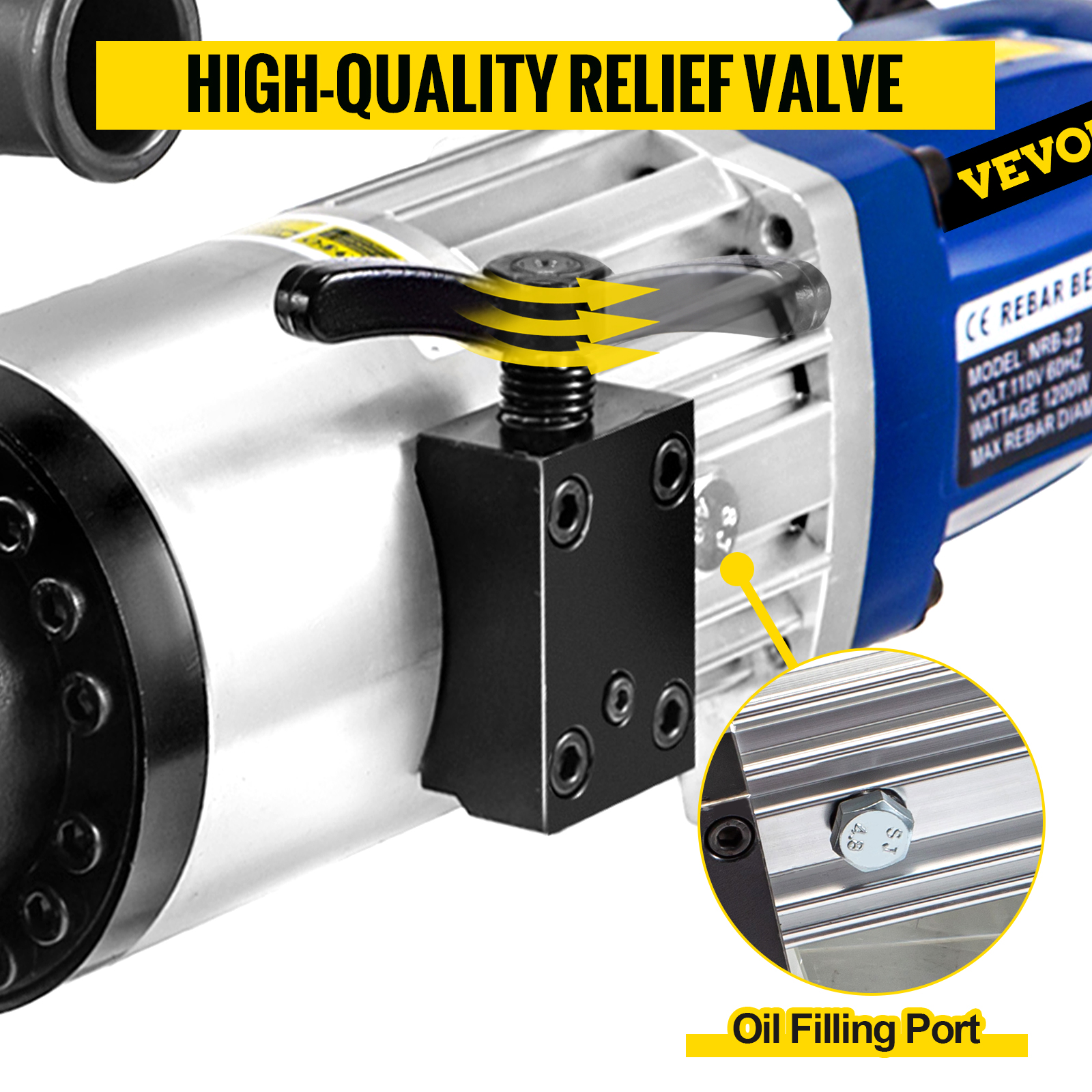 Vevor Electric Hydraulic Rebar Bender Portable 22mm 7/8'' Hand Held ...