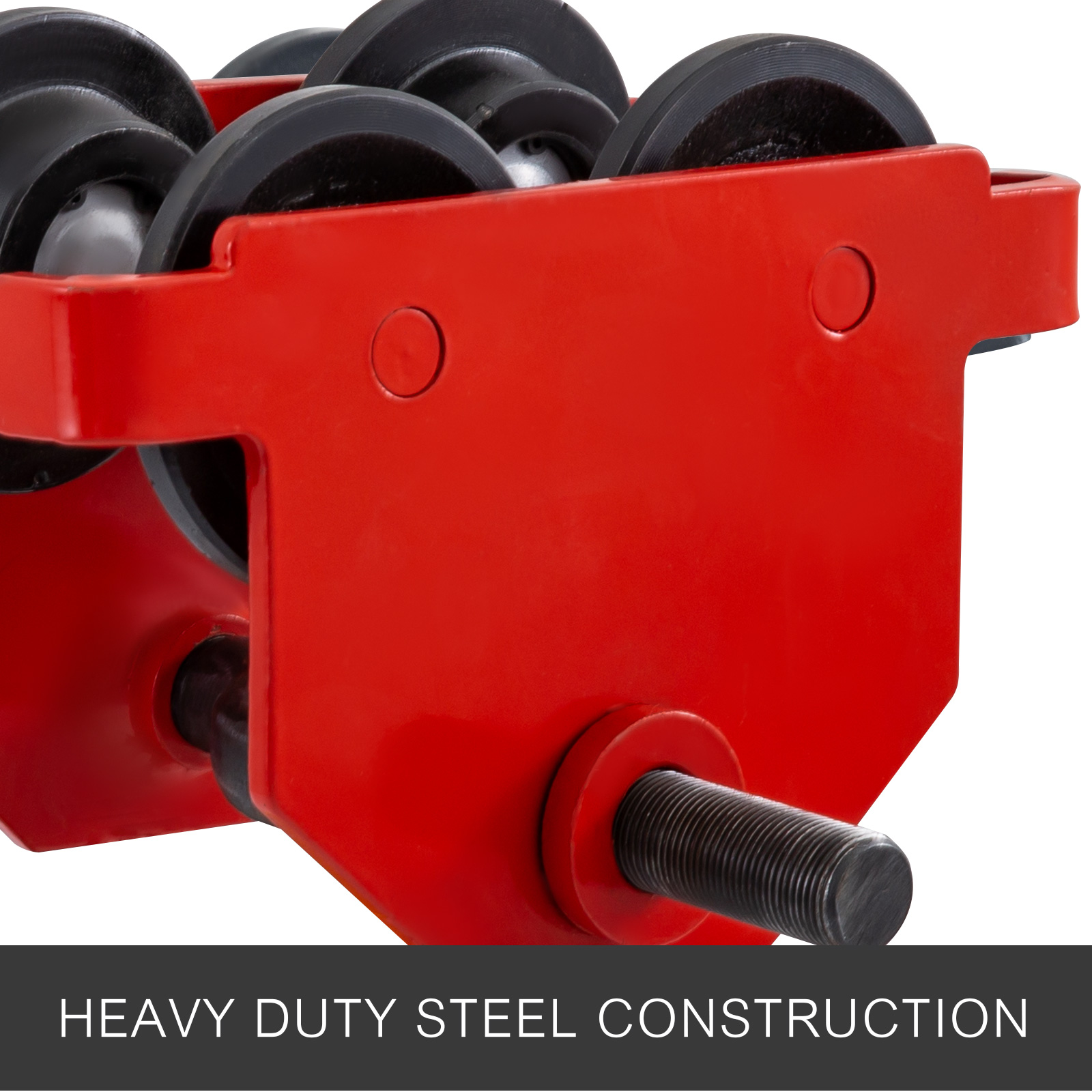 1t Push Beam Trolley Manual Roller Trolley Dual Wheels Push Trolley ...