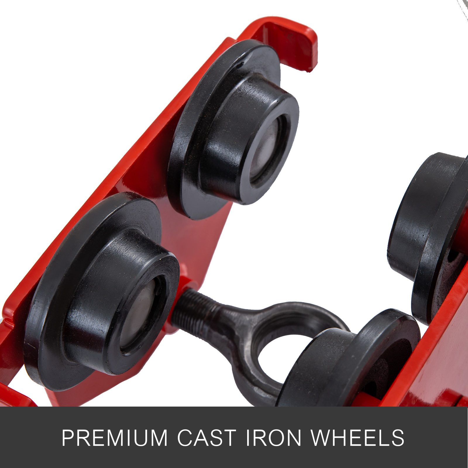 1t Push Beam Trolley Manual Roller Trolley Dual Wheels Push Trolley ...