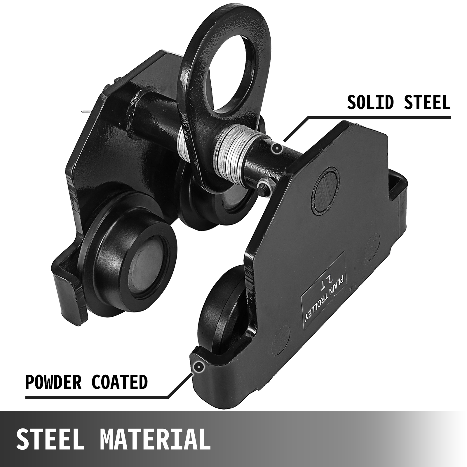 2 Ton Push Beam Trolley For Heavy Loads To 4400 lb Fits Straight ...