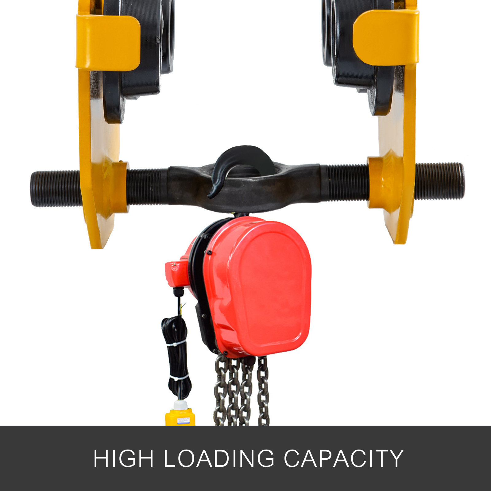2t Push Beam Trolley Manual Roller Trolley Crane Lift I-beam Track ...