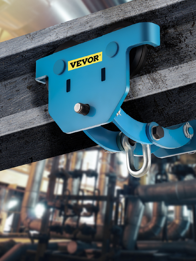 VEVOR Manual Trolley, 1100LBS/0.5Ton Load Capacity Beam Trolley, 2.8-5 ...