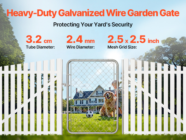 VEVOR Puerta de cerca de alambre de cadena que se adapta a postes de ...