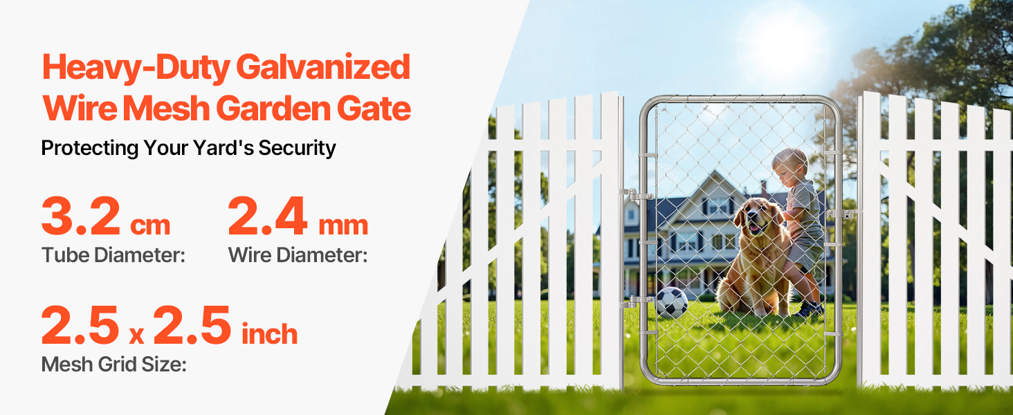 VEVOR Puerta de cerca de alambre de cadena que se adapta a postes de ...